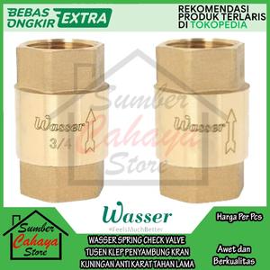 Jual WASSER SPRING CHECK VALVE TUSEN KLEP PENYAMBUNG KRAN 1/2 3/4 1 ...