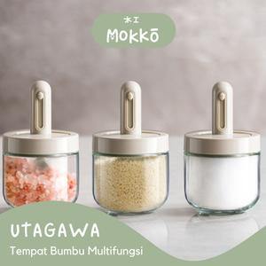 Jual MOKKO - UTAGAWA Organizer Salt Pepper Tutup Sendok Toples Bumbu ...