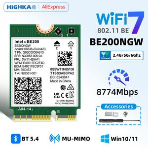 Jual WiFi 7 Intel BE200 NGW WiFi Card Bluetooth 5.4 Tri-Band 2.4GHz ...