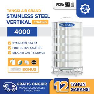 Jual Tangki Tandon Toren Air Stainless Coating Grand TSV 4000 Teruji ...