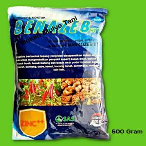 Jual fungisida Mancozeb Biru Benazeb 87 WP 500 gram Mankozeb Biru ...