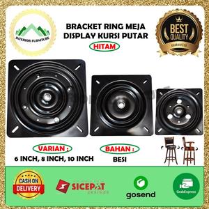 Jual Kolaher Ring Meja 6 8 10 Inch Etalase Kursi Putar Besi Hitam Kursi ...