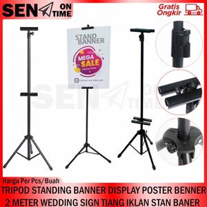 Jual TRIPOD STAND BANNER DISPLAY TIANG IKLAN BARCODE AKRILIK STANDING ...