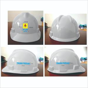 Jual Helm MSA Vgard White+Fastrac w/Hotprint Logo PLN Group+Jbatan ...