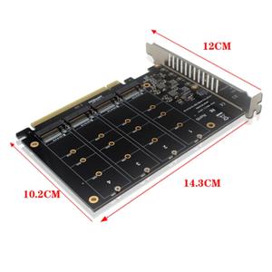 Jual PCI-E SATA Card PCIE X16 NVME M.2 RAID Array Expansion To 20-Port ...