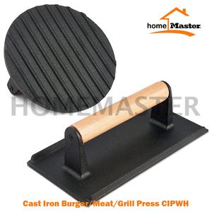 Jual HomeMaster Cast Iron/Besi Cor Meat/Daging/Burger Press with Wooden ...