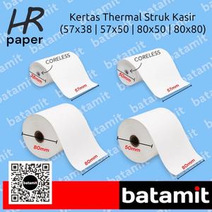 Jual HR Kertas Struk Bill Kasir Thermal Roll 57x38 | 57x50 | 80x50 ...