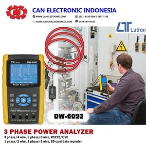 Jual Alat Ukur daya listrik 3 Phase Power Analyzer Lutron DW-6093 ...
