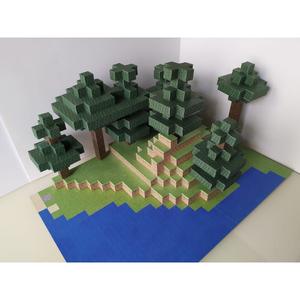 Jual Kertas Lembaran pola papercraft diorama minecraft village on the ...