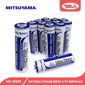 Jual MITSUYAMA BATERAI LITHIUM 3.7V 18650 8000mAh MS-18650 - Jakarta Barat - Belanja Elektronik ...
