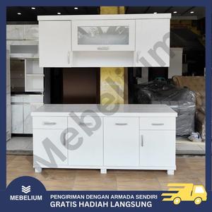 Jual [ORI] Kitchen Set Atas + Bawah 4 Pintu | Kabinet Rak Dapur| Lemari ...