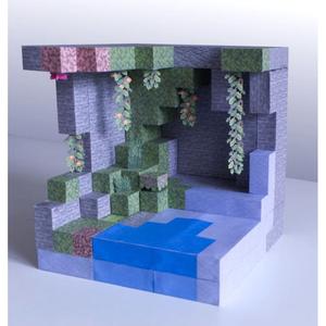 Jual Kertas Papercraft pola lush cave minecraft (PP-A14) - Kab ...