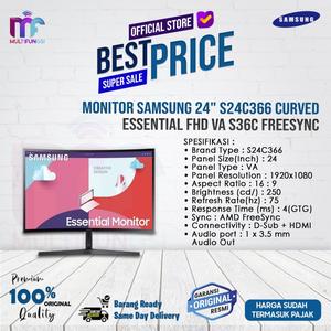 Jual Monitor Samsung 24" S24C366 Curved Essential FHD VA S36C FreeSync ...