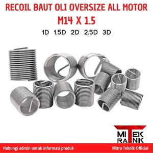 Jual Helicoil recoil M14 x 1.5 alat perbaikan reparasi baut 19 - 1D ...