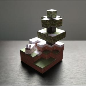 Jual Kertas Lembaran pola papercraft Minecraft Snowy slopes (2PP-A ...