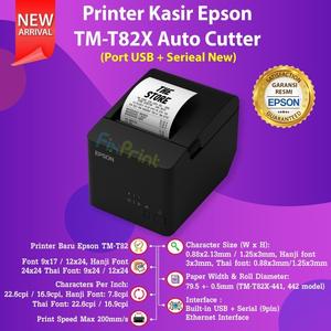 Promo Printer Epson TM-T82x TMT82x TMT-82X Auto Cutter Serial / LAN ...