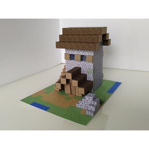 Jual Kertas Papercraft pola rumah minecraft tepi sungai (PP-A33) - Kab ...
