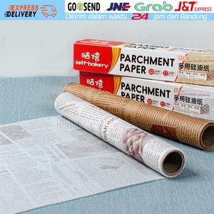 Jual 30cm Kertas Roti Baking Paper Retro Koran Wax Paper Newspaper Food ...