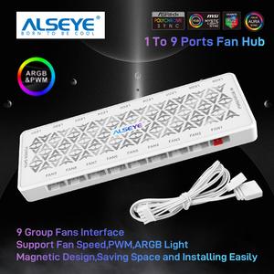 Jual ALSEYE 5V 3pin Fan Hub ARGB PWM 4pin 1 To 9 Ports Splitter SATA ...