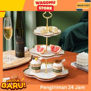 Jual WGM - Piring Cake Susun / Three Tier Plate / Piring Susun - A ...