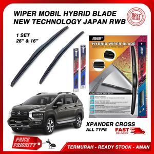 Jual Wiper Mobil Xpander Cross Karet Wiper Frameless Hybrid Blade Set ...