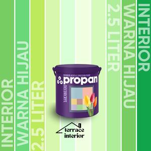 Jual Cat Tembok Interior Propan Decorcryl Warna Hijau 2.5 Liter - Cute ...