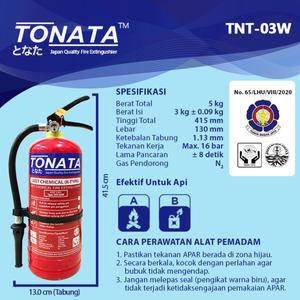 Jual MTB - APAR 3 KG TONATA WET CHEMICAL K-TYPE / SET KOMPLIT TIPE K ...