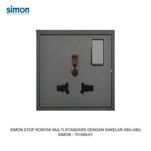 Jual SIMON STOP KONTAK MULTI-STANDARD DENGAN SAKELAR ABU-ABU - Kota ...