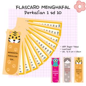 Jual Flash Card Kartu Tabel Matematika Perkalian 1 sampai 10 Alat Bantu ...