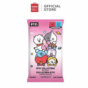 Jual MINISO X BT21 Collection Tisu Basah Wet Tissue 10 Sheets Wet Wipes ...