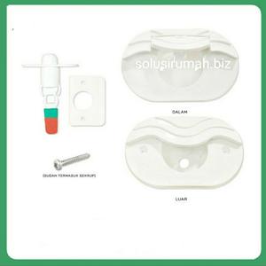 Jual KUNCI BULAT OVAL PVC KAMAR MANDI PLASTIK U PINTU PLASTIC HANDLE ...