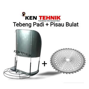 Jual Tebeng Potong Panen Padi + Pisau Bulat Mesin Rumput Gendong ...