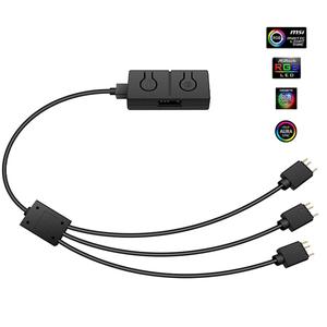 Jual RGB Converter 5V 3Pin ARGB to 12V 4 Pin RGB Light Transfer Hub ...