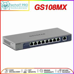 Jual Netgear GS108MX 8 Port Gigabit 10GbE Multi Gigabit Unmanaged ...
