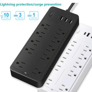 Jual UL US Power Strip Electrical Sockets 10 Outlets 15A 2200W with 3 ...