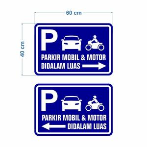 Jual Rambu Custom. Rambu Parkir & Rambu Lalu Lintas Ukuran 40x60cm ...