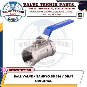Jual BALL VALVE SANKYO / STOP KERAN SANKYO STAINLESS 3" inch / DRAT / ORIGINAL - Jakarta Barat ...