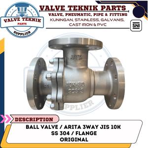 Jual BALL VALVE 3 WAY / BALL VALVE 3 ARAH ARITA JIS 10K STAINLESS 4 ...