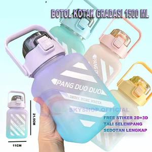 Jual Botol Gemoy Kotak 1500ml Free Stiker 2&3D/Botol Motivasi - Jakarta ...