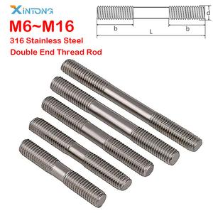 Jual M6 M8 M10 M12 M16 A4 316 Stainless Steel Double End Thread Rod ...