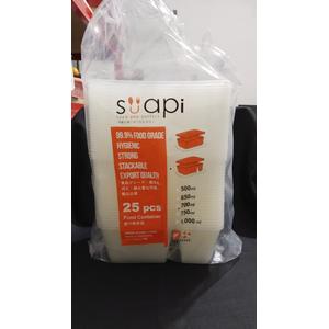Jual Kotak makan plastik thinwall Suapi sekat 700ml 1 pack isi 25pcs ...