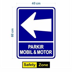 Jual Plat Rambu Petunjuk Arah Parkir Kiri/Kanan 30x40&40x60cm (bisa ...