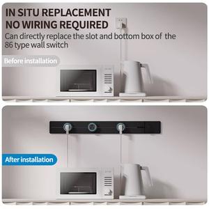 Jual Wall power rail socket with switch, kitchen aluminum expansion ...