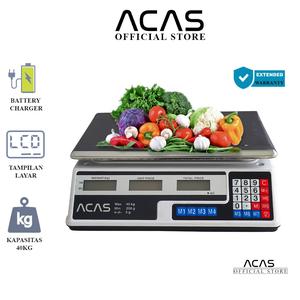 Jual NEW ACAS 6208 40Kg / 200Gr Timbangan Duduk Digital Meja Double ...