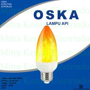 Jual OSKA Lampu Candel Lilin Api 3Watt / Lampu Hias Api Fitting E14 ...