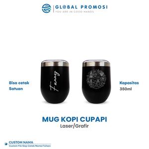 Jual Coffee Stainless Mug Cupapi HITAM Custom Gelas Kopi Laser Grafir ...