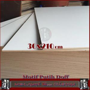 Jual Triplek Melamin Putih Doff 1 Muka Tebal 6mm ( 30x210 cm | 210x30 ...