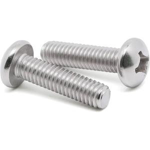 Jual Baut JP M5X12 Machine Screw M5 X 12 Pan Head 5X12 Baut Obeng + Kepala Bulat Stainless SS304 ...