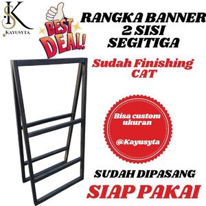 Jual RANGKA BANNER KAYU SEIGITIGA | RANGKA BANNER KAYU 2 SISI - 100X50 ...