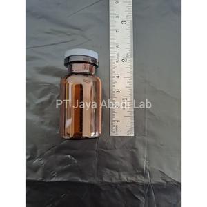 Jual T05. botol kaca gelap vial amber 10 ml 15ml tutup karet coklat ...